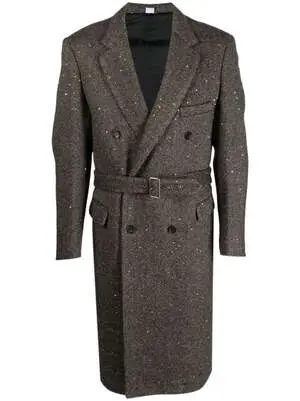 WINNIE N.Y.C Double-breasted Herringbone Pea Coat