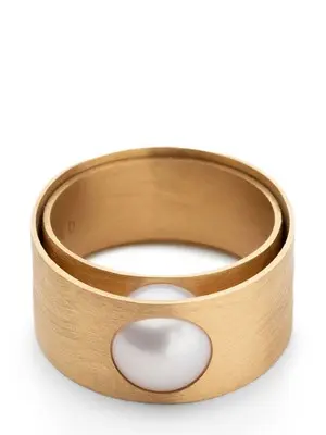 LIA DI GREGORIO 18kt Yellow Akoya Pearl Ring - Gold