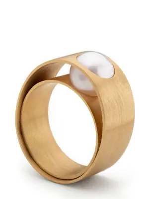 LIA DI GREGORIO 18kt Yellow Akoya Pearl Ring
