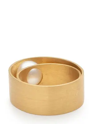 LIA DI GREGORIO 18kt Yellow Akoya Pearl Ring