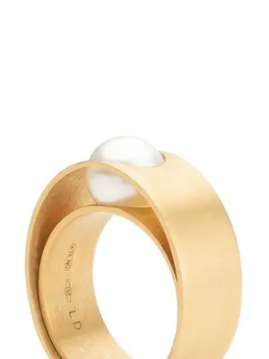LIA DI GREGORIO 18kt Yellow Akoya Pearl Ring