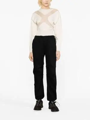 GENNY Sheer-paneled T-shirt - Neutrals