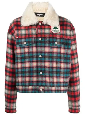 Dsquared2 Fur-collared Blouson Jacket - Red
