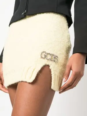 Gcds Hairy Logo-plaque Miniskirt