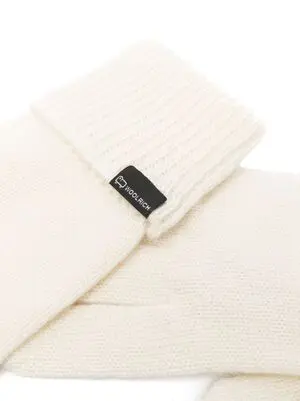 Woolrich Logo-patch Cashmere Gloves - Neutrals