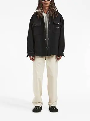 Palm Angels Logo-embroidered Twill Shirt Jacket