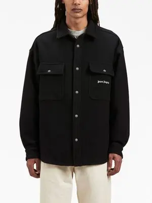 Palm Angels Logo-embroidered Twill Shirt Jacket
