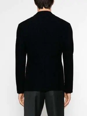 Giorgio Armani Textured-finish Notched-lapels Blazer