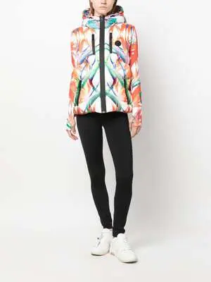 PLEIN SPORT Botanical-print Puffer Gilet