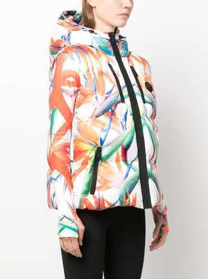 PLEIN SPORT Botanical-print Puffer Gilet