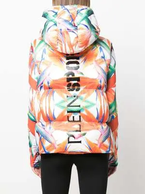 PLEIN SPORT Botanical-print Puffer Gilet
