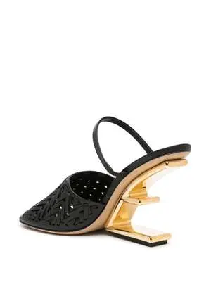 Fendi First 95mm Leather Sandals
