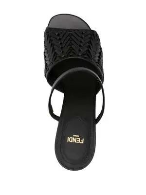 Fendi First 95mm Leather Sandals