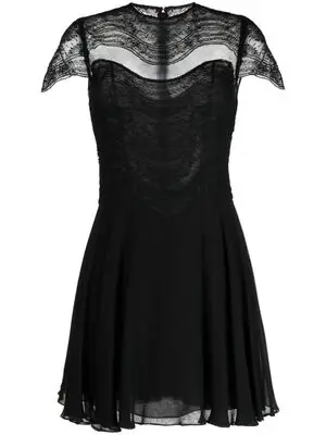 Costarellos Mangano Silk Georgette Minidress