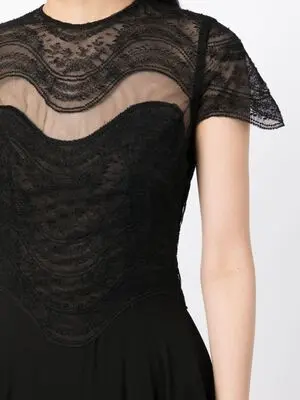 Costarellos Mangano Silk Georgette Minidress