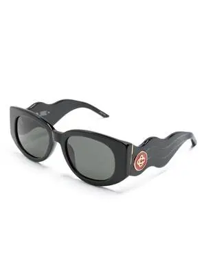 Casablanca Memphis Rectangle Sunglasses - Black