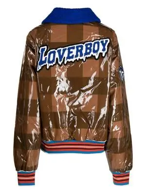 CHARLES JEFFREY Checked Varsity Bomber Jacket