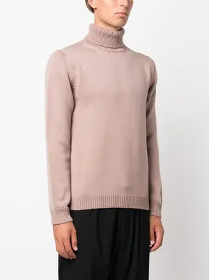 NUUR Roll-neck Merino Wool Jumper - Pink