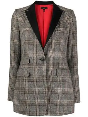 Rag & Bone Plaid Check Pattern Single-breasted Blazer