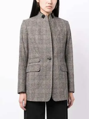 Rag & Bone Plaid Check Pattern Single-breasted Blazer