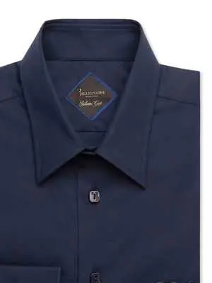 BILLIONAIRE Logo-embroidery Cotton Shirt - Blue