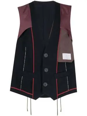 Kolor Patchwork Wool Vest