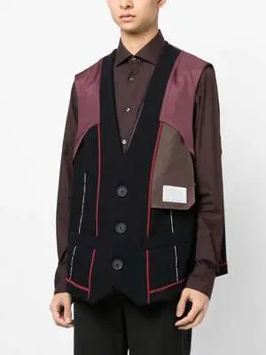 Kolor Patchwork Wool Vest