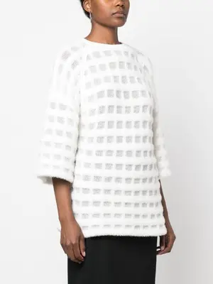 GENNY Fleece-texture Knitted Top