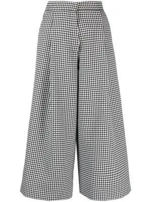Viktor & Rolf Houndstooth Pattern Cropped Trousers