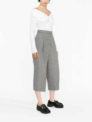 Viktor & Rolf Houndstooth Pattern Cropped Trousers