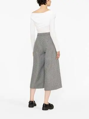 Viktor & Rolf Houndstooth Pattern Cropped Trousers