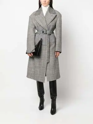 TOM FORD Houndstooth-pattern Belted Coat
