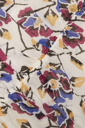 MARANT ETOILE Sireny Floral-print Mini Dress - Ecru