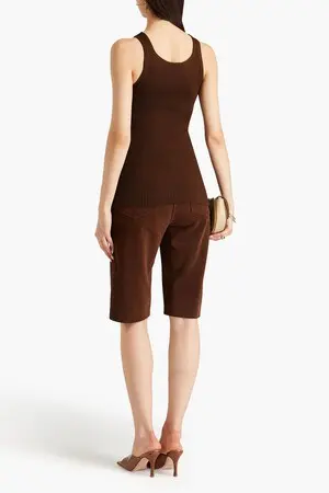 TOTEME Ribbed-knit Tank - Chocolate