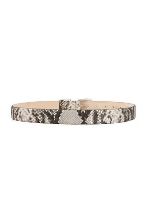DEHANCHE Hollyhock Snake Belt - Ivory  Brown  & Snakeskin