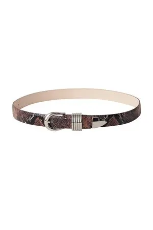 DEHANCHE DEHANCHE Hollyhock Snake Belt Venetian Umber & Silver