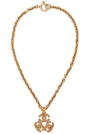 Chanel 1994 Triple Cc Necklace - Gold