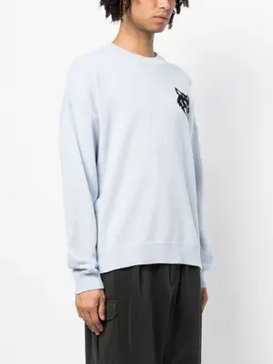 Maison Kitsuné Intarsia-knit Logo Wool Jumper