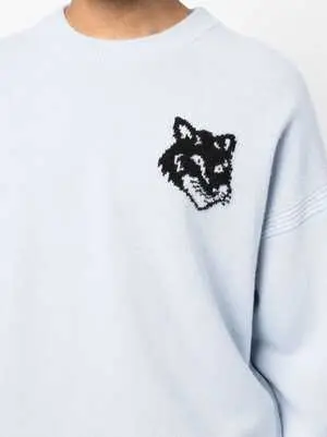 Maison Kitsuné Intarsia-knit Logo Wool Jumper