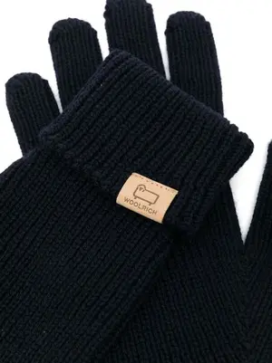 Woolrich Logo-patch Virgin Wool Gloves