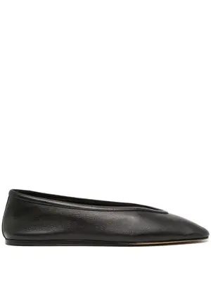 Le Monde Beryl Luna Leather Ballerinas - Black