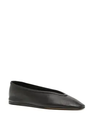 Le Monde Beryl Luna Leather Ballerinas - Black