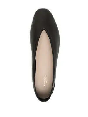 Le Monde Beryl Luna Leather Ballerinas - Black