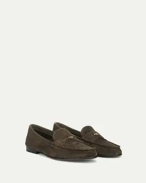 Veronica Beard Penny Suede Loafer - Cypress