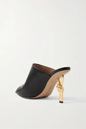 Bottega Veneta Leather Mules - Black
