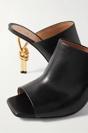 Bottega Veneta Leather Mules - Black