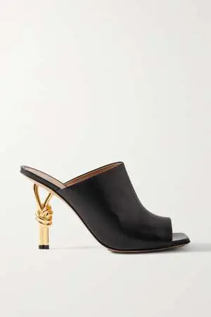 Bottega Veneta Leather Mules - Black