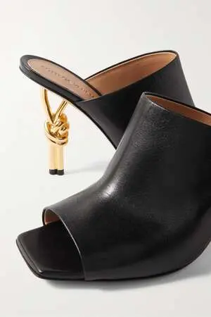 Bottega Veneta Leather Mules - Black