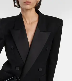 Saint Laurent Grain De Poudre Tuxedo Jacket
