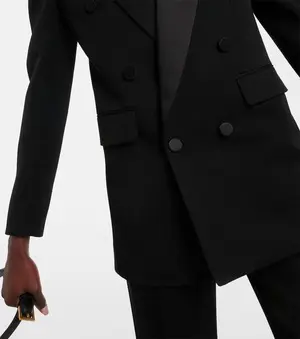 Saint Laurent Grain De Poudre Tuxedo Jacket
